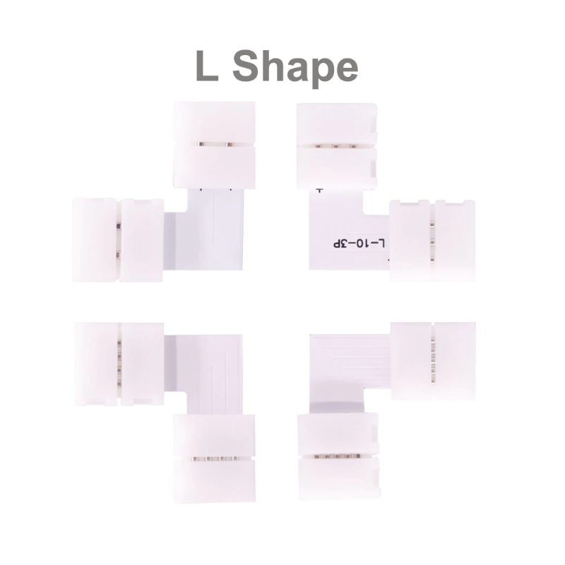 Conector En L 10mm Vhome Sin Soldadura Tira Led 4 Pines