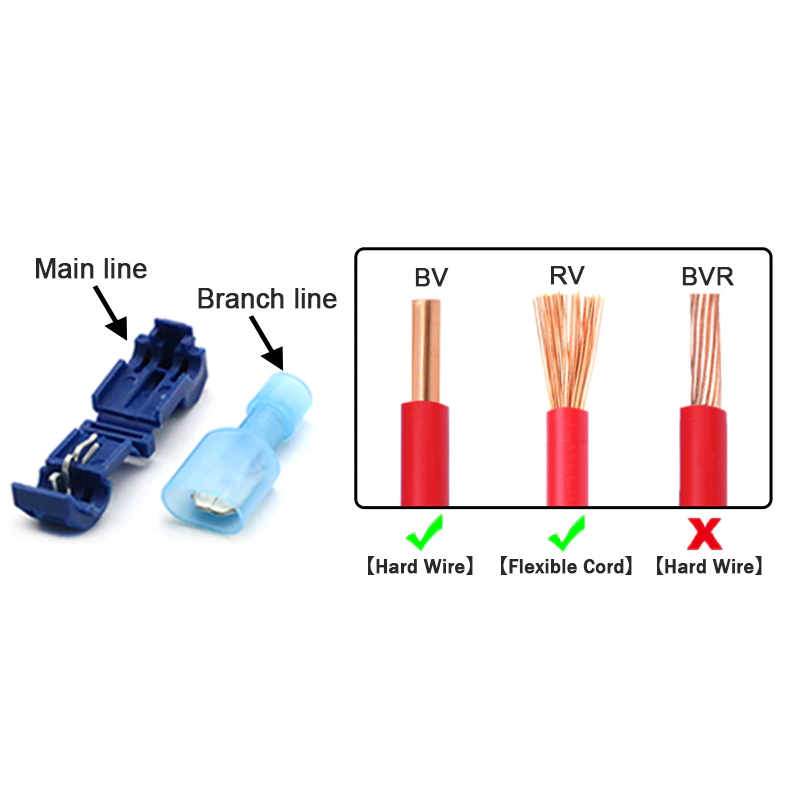 Conector Eléctrico Snap Rojo VH-T1 10A Max. Empalme Rápido