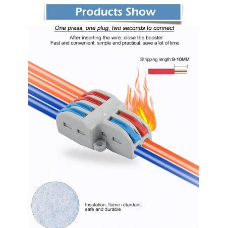 Conector Automático Múltiple para Cable Eléctrico 32A 250V Variedad