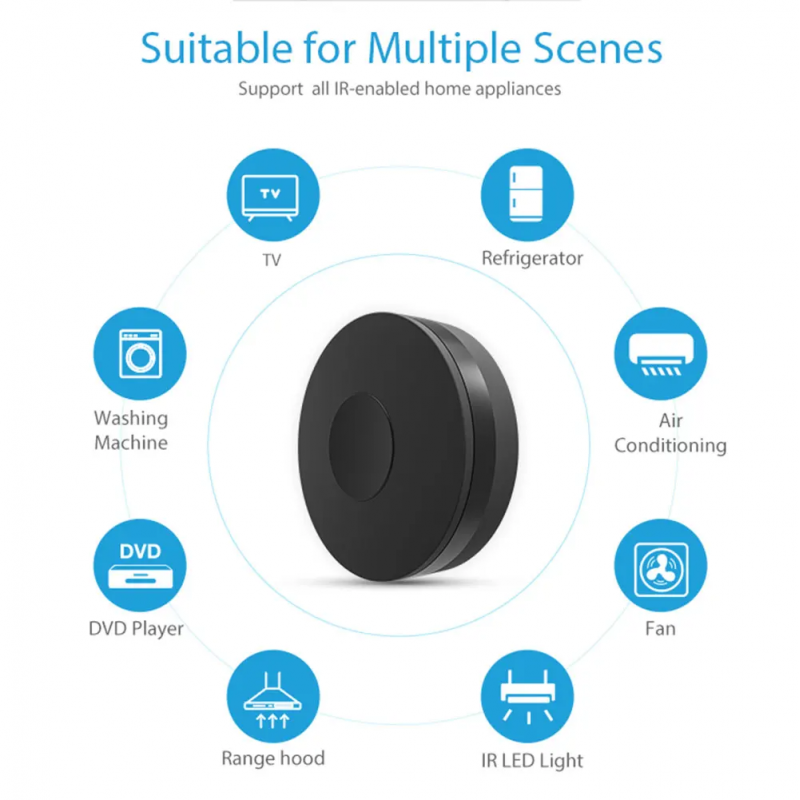 Control Remoto Wifi Vhome Basic Inteligente IR Tv Audio AC App Alexa Google