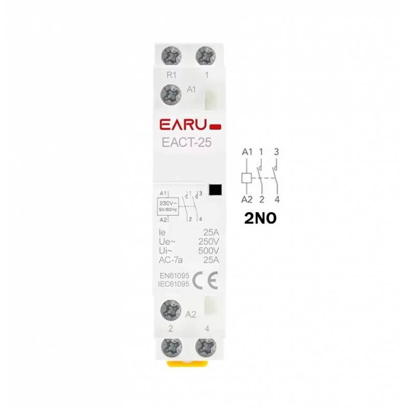 Contactor Modular 220V 25A 2NO Riel Din